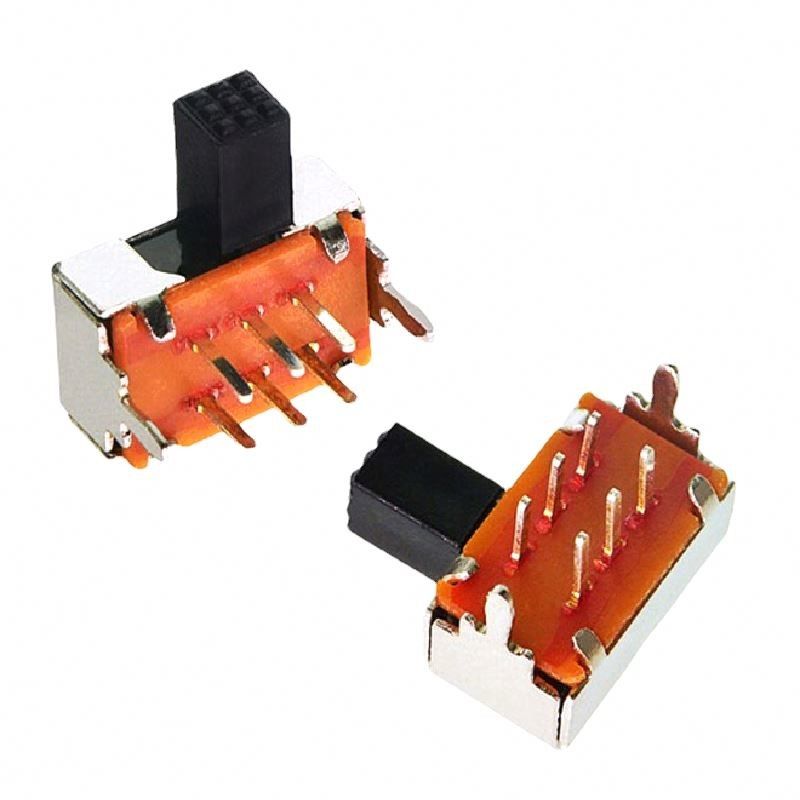 original SK-22D02 2P2T 5mm Toggle switch 6 pin Horizontal double slide switch